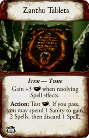 Zanthu Tablets | Eldritch Horror Wiki | Fandom