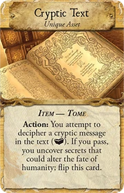 Cryptic Text | Eldritch Horror Wiki | Fandom