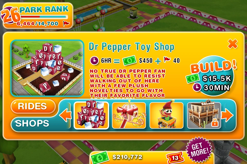 Dr Pepper Toy Shop | Electronic Arts Theme Park Wiki | Fandom