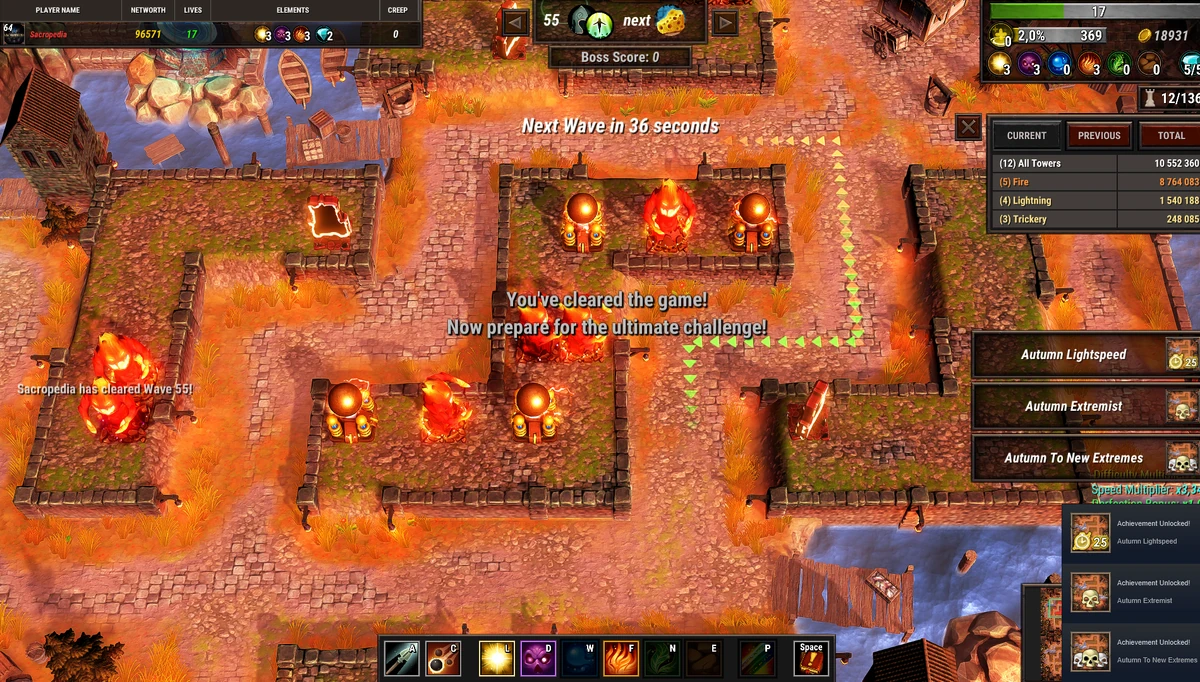 Autumn Lightspeed (Achievement) | Element TD 2 Wiki | Fandom