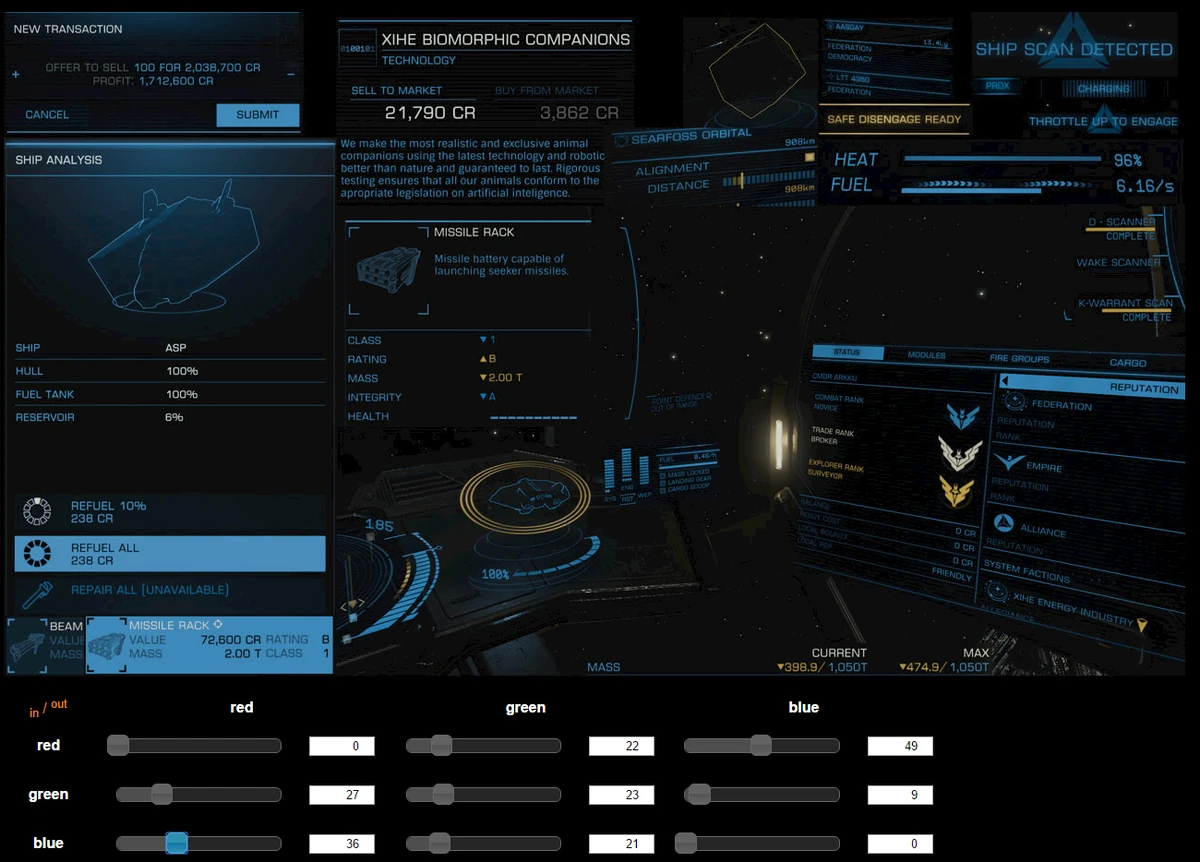 HUD Color Editor | Elite Dangerous Wiki | Fandom