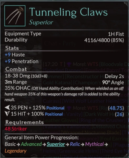 Tunneling Claws | Embers Adrift Wiki | Fandom