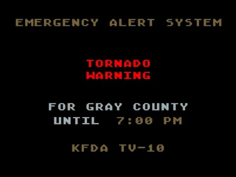 Emergency Alert System Tornado Warning