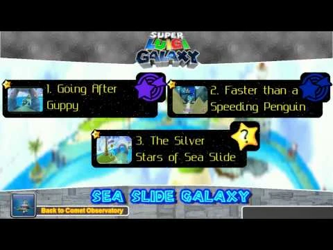 Super Luigi Galaxy - Sea Slide Galaxy Menu | Chuggaaconroy Wiki | Fandom