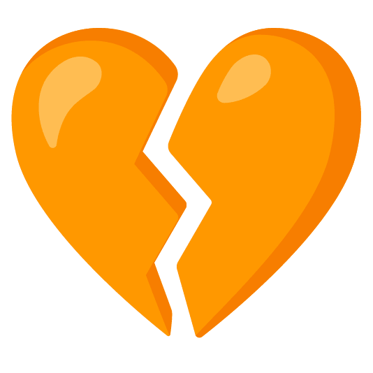 Broken Orange Heart | Emoji Fanon Wiki | Fandom