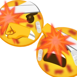 Two Fighting Faces | Emoji Fanon Wiki | Fandom
