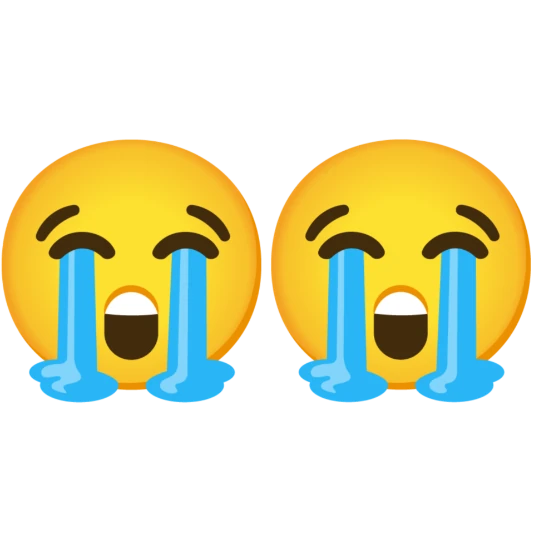 Double Loudly Crying Face | Emoji Fanon Wiki | Fandom