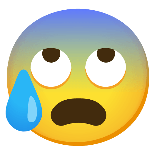 Cold Face with Sweat and with Rolling Eyes | Emoji Fanon Wiki | Fandom