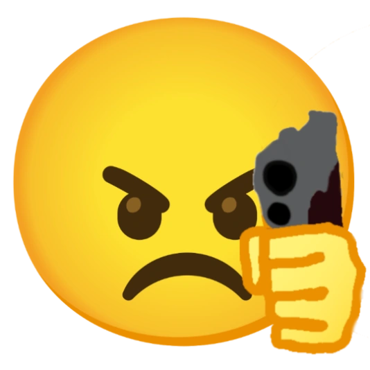Angry Face with Gun | Emoji Fanon Wiki | Fandom