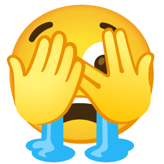 crying smiley face with hands