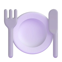 Fork and Knife with Plate | Emoji Wiki | Fandom