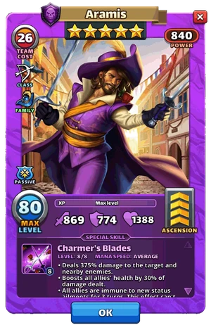 Aramis | Empires and Puzzles Wiki | Fandom