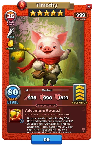 Timothy | Empires and Puzzles Wiki | Fandom