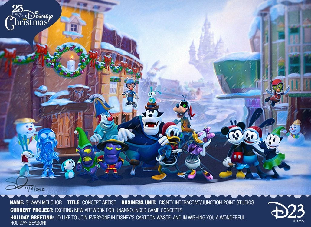 D23 Christmas Poster | Epic Mickey Wiki | Fandom