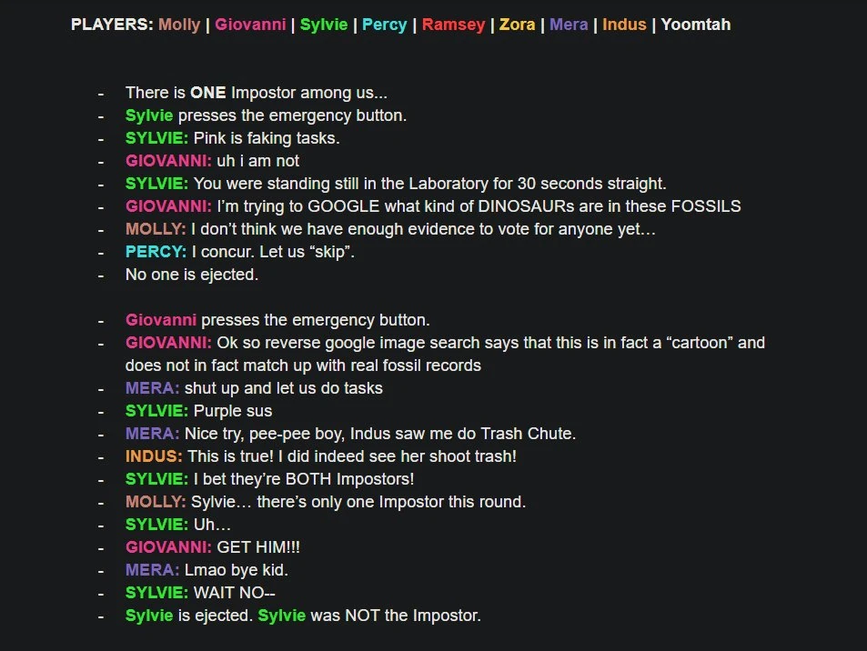 Among Us Script | Epithet Erased Wiki | Fandom