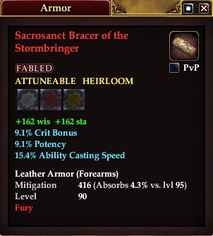 Sacrosanct Bracer of the Stormbringer | EverQuest 2 Wiki | Fandom