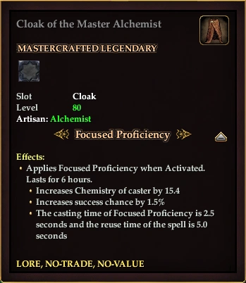 Cloak of the Master Alchemist | EverQuest 2 Wiki | Fandom