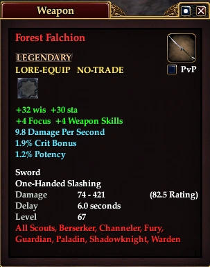 Forest Falchion | EverQuest 2 Wiki | Fandom