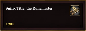 Suffix Title: the Runemaster | EverQuest 2 Wiki | Fandom
