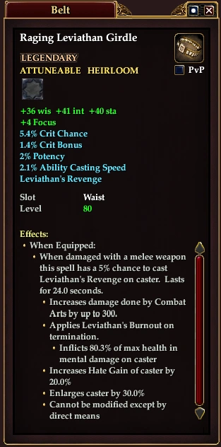 Raging Leviathan Girdle | EverQuest 2 Wiki | Fandom