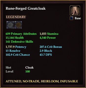 Rune-Forged Greatcloak | EverQuest 2 Wiki | Fandom