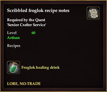 Scribbled froglok recipe notes | EverQuest 2 Wiki | Fandom