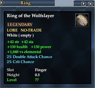 Ring of the Wolfslayer | EverQuest 2 Wiki | Fandom
