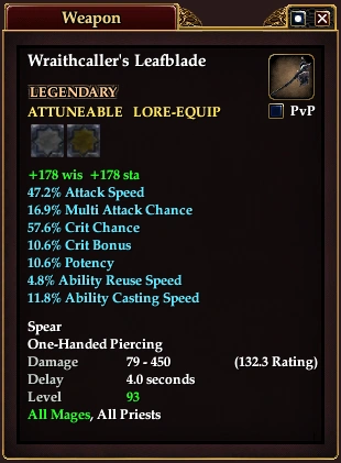 Wraithcaller's Leafblade | EverQuest 2 Wiki | Fandom