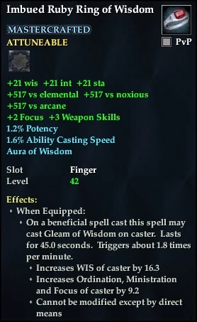 Imbued Ruby Ring of Wisdom | EverQuest 2 Wiki | Fandom