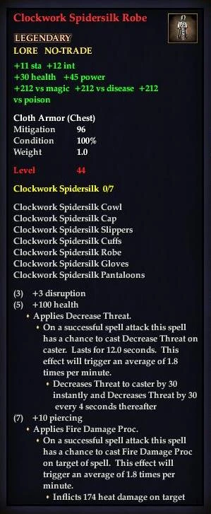 Clockwork Spidersilk Robe | EverQuest 2 Wiki | Fandom