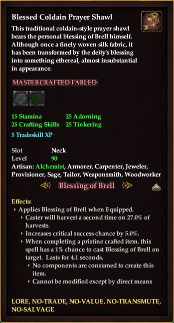 Blessed Coldain Prayer Shawl | EverQuest 2 Wiki | Fandom