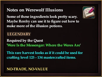 Notes on Werewolf Illusions | EverQuest 2 Wiki | Fandom
