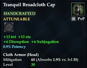 Tranquil Broadcloth Cap | EverQuest 2 Wiki | Fandom