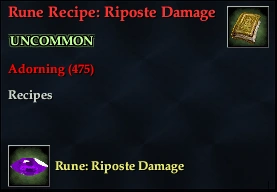 Rune Recipe: Riposte Damage | EverQuest 2 Wiki | Fandom