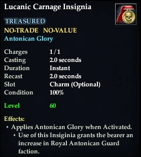 Lucanic Carnage Insignia | EverQuest 2 Wiki | Fandom