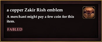 a copper Zakir Rish emblem | EverQuest 2 Wiki | Fandom