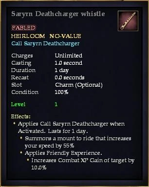 Saryrn Deathcharger whistle | EverQuest 2 Wiki | Fandom