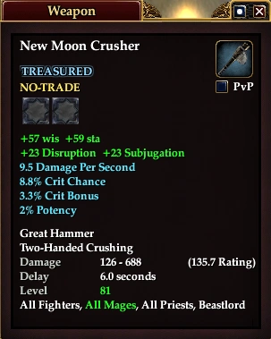 New Moon Crusher | EverQuest 2 Wiki | Fandom