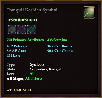 Tranquil Keshian Symbol | EverQuest 2 Wiki | Fandom