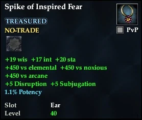 Spike of Inspired Fear | EverQuest 2 Wiki | Fandom