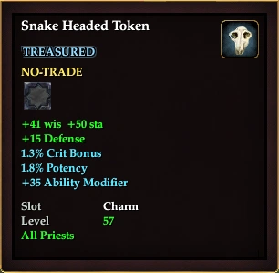 Snake Headed Token | EverQuest 2 Wiki | Fandom