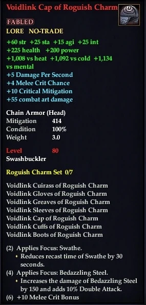 Voidlink Cap of Roguish Charm | EverQuest 2 Wiki | Fandom