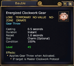 Energized Clockwork Gear | EverQuest 2 Wiki | Fandom