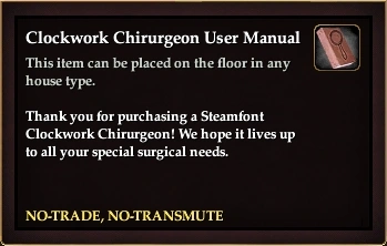 Clockwork Chirurgeon User Manual | EverQuest 2 Wiki | Fandom