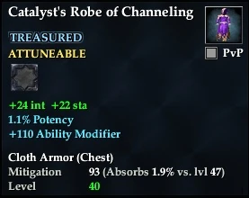 Catalyst's Robe of Channeling | EverQuest 2 Wiki | Fandom