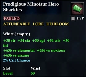 Prodigious Minotaur Hero Shackles | EverQuest 2 Wiki | Fandom