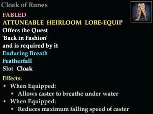 Cloak of Runes | EverQuest 2 Wiki | Fandom