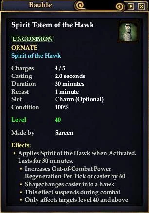Spirit Totem of the Hawk | EverQuest 2 Wiki | Fandom