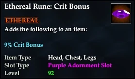 Ethereal Rune: Crit Bonus | EverQuest 2 Wiki | Fandom