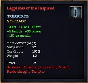 Legplates of the Inspired | EverQuest 2 Wiki | Fandom